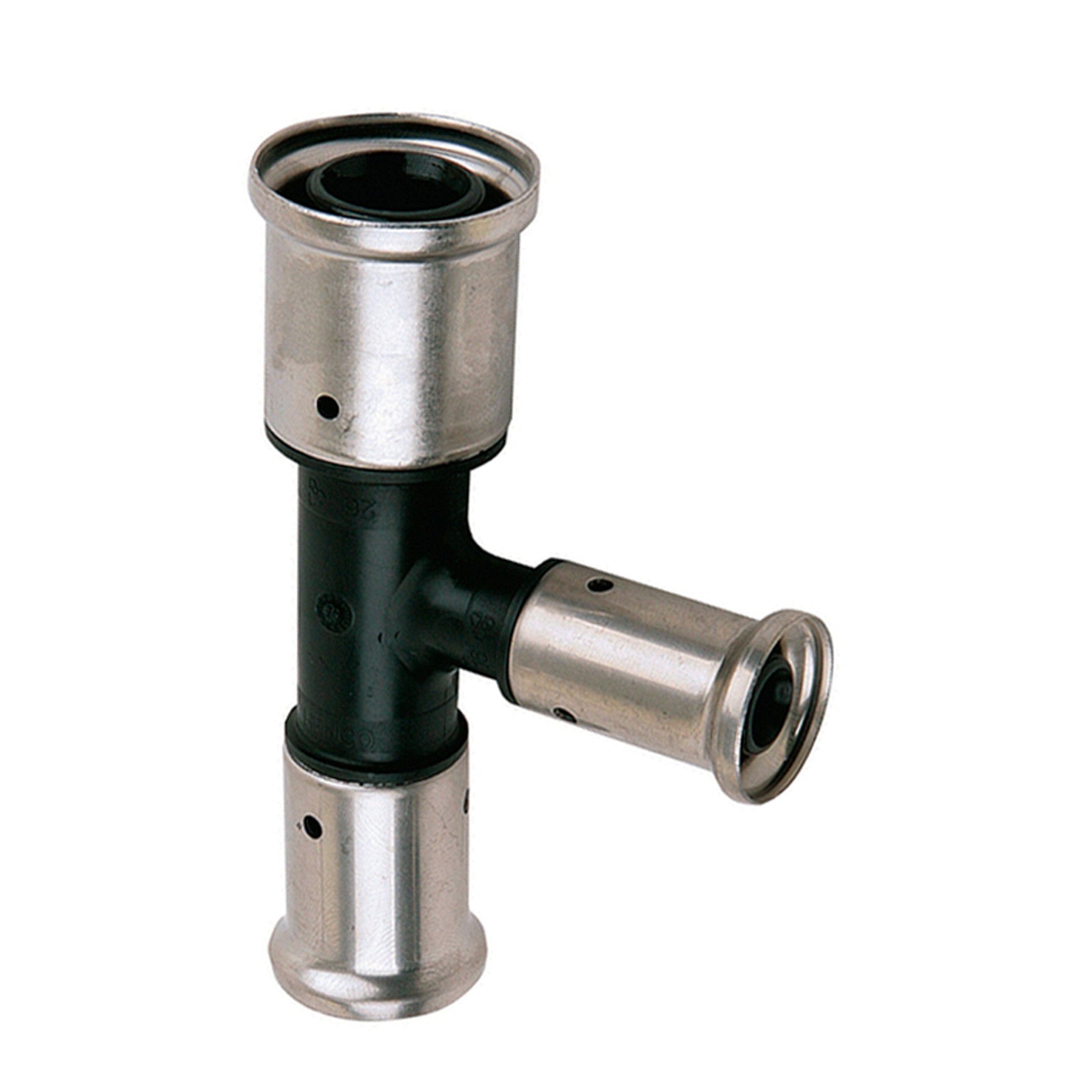 Henco reducing T-piece 90°, PVDF, SSl, 3x press, type 11PK, EPDM, 16 b ...