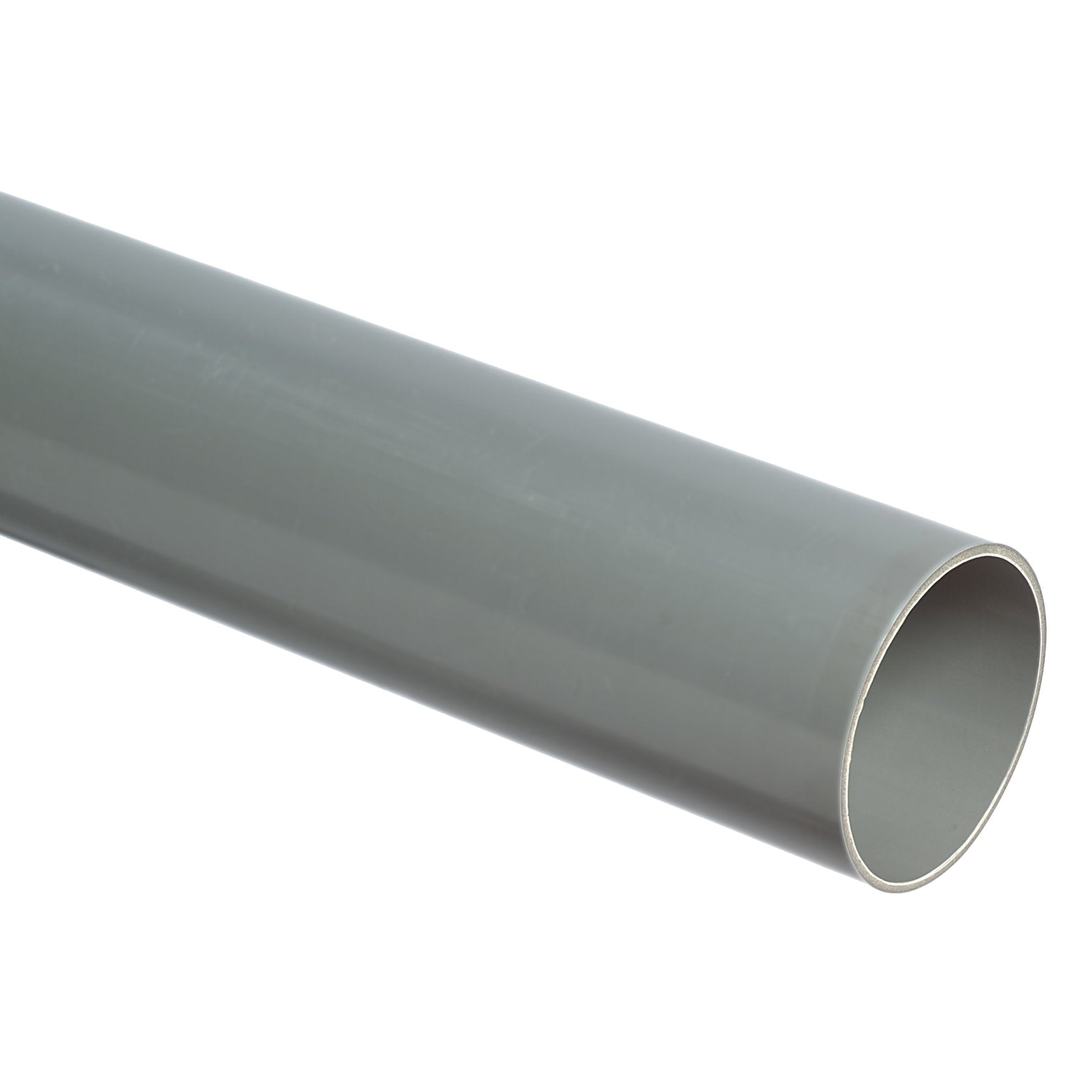Wavin drain pipe with smooth ends, PVC, grey, RAL 7037, KOMO, SN4, l ...