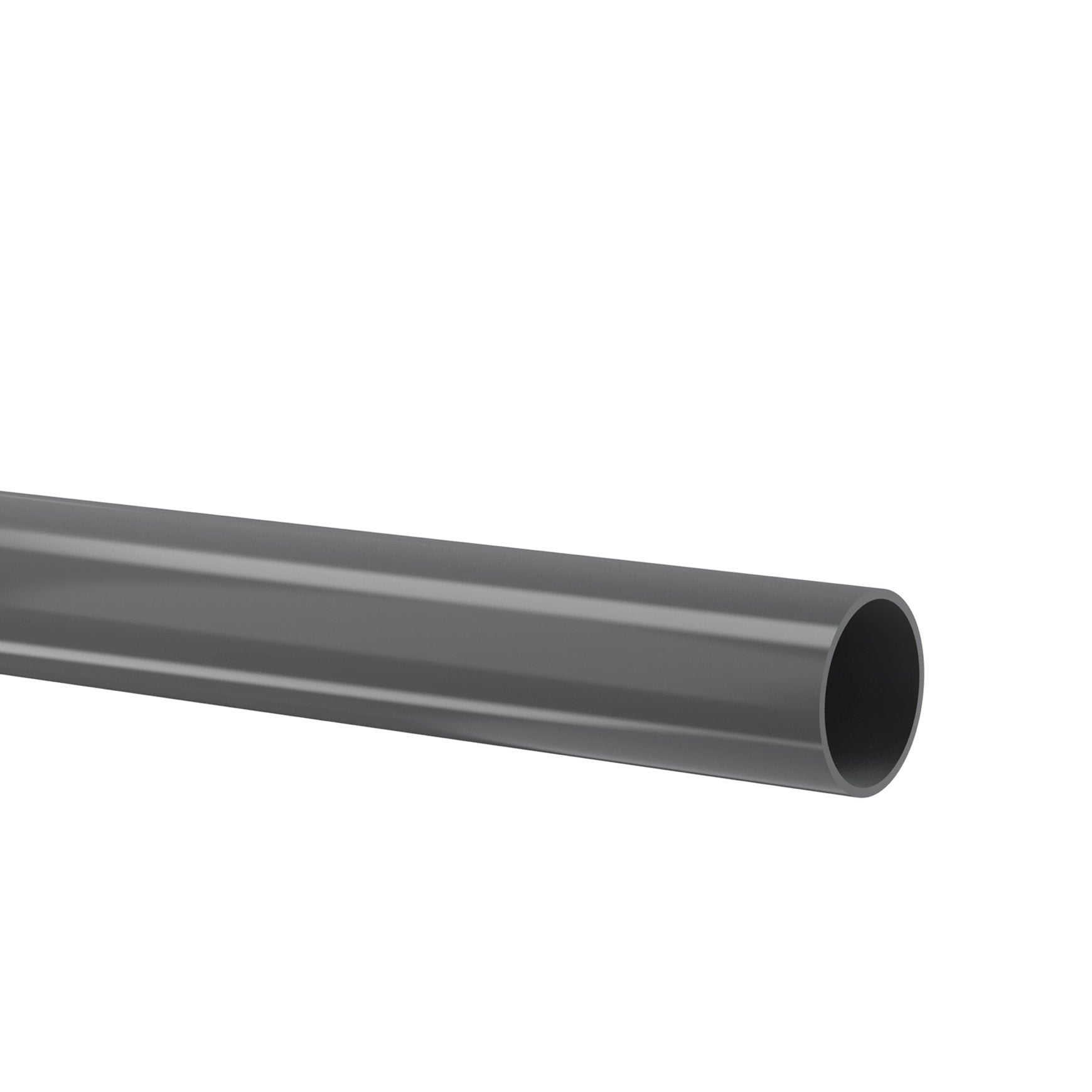 Pipelife pressure pipe with smooth ends, PVC, dark grey, RAL 7011, 20 ...