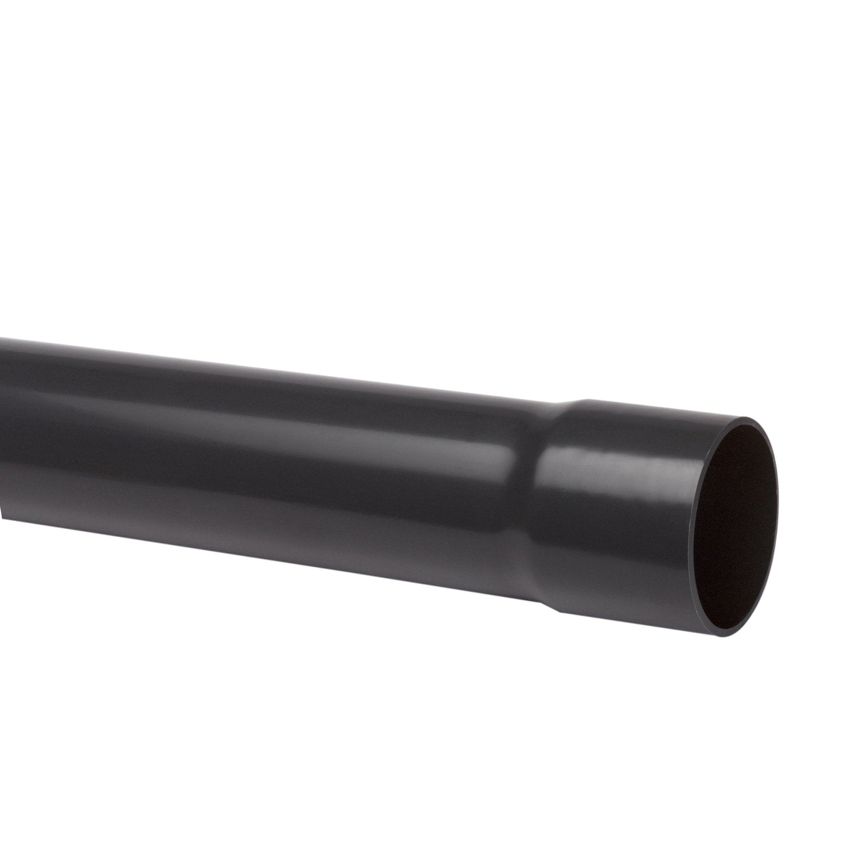 Omniplast pressure pipe with molded adhesive socket, PVC, dark grey, 3 ...